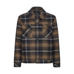 Herren Allwetterjacke "Clean Cut Copenhagen Luke Check Wool Jacket", braun, Gr. XL, Clean Cut Copenhagen, kariert, 60% Polyester, 40% Wolle, Jacken