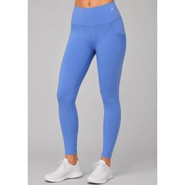 FAYN SPORTS Damen Funktionshose "Push-up Lauf-Tights", blau, Gr. 50, Interlock, Obermaterial: 77% Polyester, 23% Elasthan, Hosen, mit Taschen