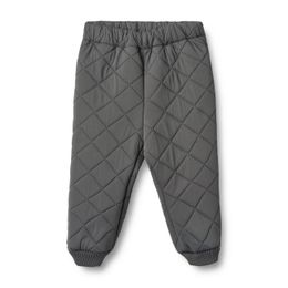 Wheat M&auml;dchen Stoffhose "Wheat Thermo Pants Alex", grau, Gr. 80, unifarben, 100% Polyester (Recycelt), Hosen