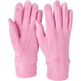 styleBREAKER Damen Fleecehandschuhe "Einfarbige Touchscreen Fleece Handschuhe", rosa, Modisch, Obermaterial: 10% Elasthan EL. 90% Polyester PES.,