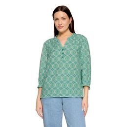 Cartoon Damen Schlupfbluse "Damen mit Raffung", gr&uuml;n, Gr. 38, Obermaterial: 100% Viskose, Blusen