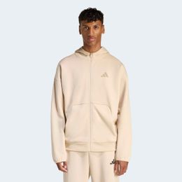 Herren Kapuzensweatshirt "FUTURE ICONS SMALL LOGO", beige, Gr. XL, adidas Sportswear, Obermaterial: 68% Baumwolle, 32% Polyester, Sweatshirts