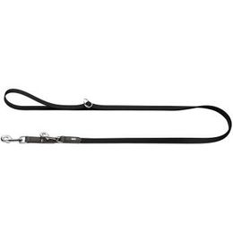 Sport Dog Dog Sport HUNTER stufenlos verstellbare Hundef&uuml;hrleine wolmar biothane x leder schwarz 1,9 cm