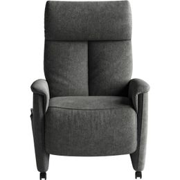 Sit & More TV-Sessel SIT & MORE, B:76cm H:114cm T:84cm, grau, 100% Polyester, Sessel, "Cremona Comfort", wahlweise manuell oder elektrischer Funktion mit Akku