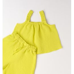IDO M&auml;dchen Shorts "BABY GIRL SUMMER SET", gelb, Gr. 98, 99% Polyester, 1% Elasthan, Hosen