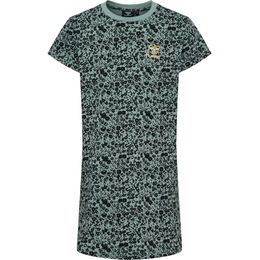 Hummel Kleid M&auml;dchen Gr&ouml;&szlig;e 110 rauchblau / gold / schwarz