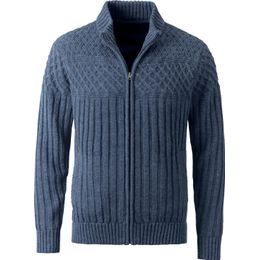 Marco Donati Herren Strickjacke jeansblau-meliert Gr&ouml;&szlig;e 48