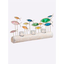 HEINE HOME Kerzenhalter, Natur, Gr. H/B/T ca. 27,5/54/7 cm, Deko-Artikel, Material: Albasia