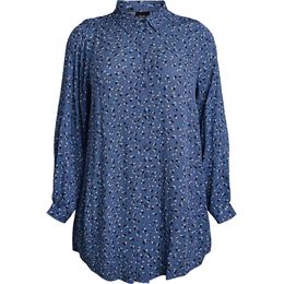 ZIZZI Bluse 'Vwisma' Damen Gr&ouml;&szlig;e 5XL/6XL saphir / schwarz / wei&szlig;
