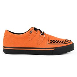 T.U.K. TUK Pointed Creeper Sneaker Orange Cow Suede Plateau Shoes - A9182