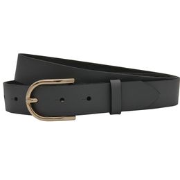AnnaMatoni Damen Lederg&uuml;rtel "AnnaMatoni Damen Lederg&uuml;rtel Basic G&uuml;rtel 3cm breit echt Leder", schwarz, Gr. 110, 100% Leder, G&uuml;rtel