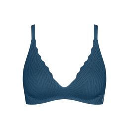 Sloggi Damen B&uuml;gelloser BH "ZERO Feel Bliss THE UP", Gr. Ssmoky blau, Spitze, Obermaterial: 76% Polyamid, 24% Elasthan, BHs, Spitzenoptik, Lift-Up