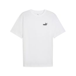 Puma Herren T-Shirt "ESS RELAXED SMALL NO. 1 LOGO TEE", wei&szlig;, Gr. S, unifarben, Jersey, Obermaterial: 100% Baumwolle, Shirts, Kurzarm, sportlicher