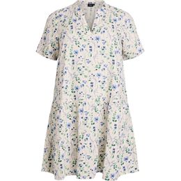 Zizzi Kleid 'Viva' Damen Gr&ouml;&szlig;e 46/48 hellblau / dunkelblau / smaragd / wei&szlig; Sommerkleid