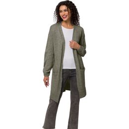 Heine Damen Strickjacke mit Taschen khaki Gr&ouml;&szlig;e 38
