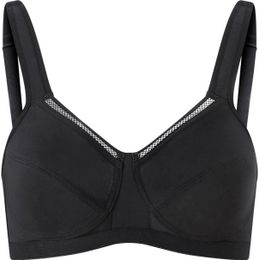 w&auml;schepur Damen Komfort-BH ohne B&uuml;gel mit breiten Tr&auml;gern schwarz Gr&ouml;&szlig;e 105B