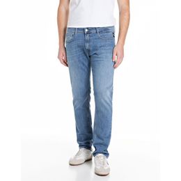 Replay Herren Comfort-fit-Jeans "Rocco", blau, Gr. 36, Denim/Jeans, Obermaterial: 98% Baumwolle, 2% Elasthan, Jeans, mit geradem Bein