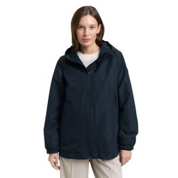 Tom Tailor Damen Cabanjacke, blau, Gr. XS, unifarben, Web, Obermaterial: 100% Polyester. Futter: 100% Polyester, Jacken, mit Kapuze