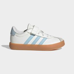 M&auml;dchen Sneaker "VL COURT 3.0 KIDS", adidas Sportswear, Gr. 30core wei&szlig;, ice blau, gum 3, Leder, Synthetik, Schuhe, inspiriert vom Design des adidas