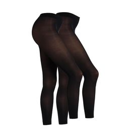 Camano Damen Feinstrumpfhose "2er Pack", Gr. 42, schwarz, 94% Polyamid, 6% Elasthan, Strumpfhosen