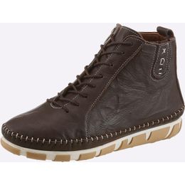 Gemini Damen Stiefelette, Gr. 40, braun, Glattleder, Schuhe