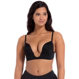 Damen B&uuml;gelloser BH "V-Bra", MAGIC BODYFASHION, Gr. 85, schwarz, Obermaterial: 82% Polyester, 18% Elasthan, unifarben, BHs, extrem tief fallender