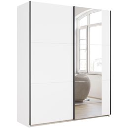 Schwebet&uuml;renschrank Rauch, B:175cm H:210cm T:59cm, wei&szlig;, Holzwerkstoff, Schr&auml;nke, "Kleiderschrank Dreht&uuml;renschrank Schrank Garderobe KRONACH",