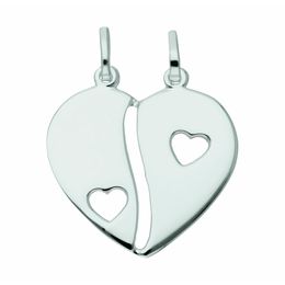 Adelia&acute;s ADELIA ́S Damen Kette mit Anh&auml;nger "Damen 925 Silber Anh&auml;nger Herz", Silber 925 (Sterlingsilber), silber, Silber 925 (Sterlingsilber), Halsketten,