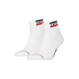 Levi's LEVI'S Damen Kurzsocken "Socken 2er Pack", Gr. 39, wei&szlig;, Obermaterial: 83% Baumwolle CO. 15% Polyamid PA. 2% Elasthan EL., Socken