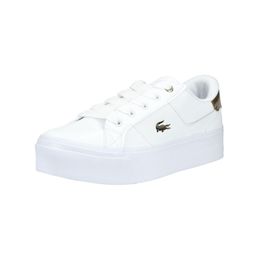 Lacoste Damen Plateausneaker "Lacoste Sneaker Leder", Gr. 40, wei&szlig;, Leder, Schuhe