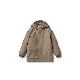 Wheat Jungen Allwetterjacke "Wheat Thermo Rain Coat Aju", beige, Gr. 104, unifarben, 100% Polyester, Jacken, winddicht
