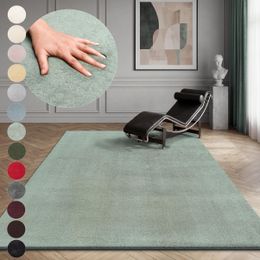 Teppich OTTO HOME, B:60cm H:16mm L:110cm, gr&uuml;n, Polyester, Wohnzimmer, Teppiche, "Arabell, Kunstfellteppich, Felloptik, waschbar", flauschig,