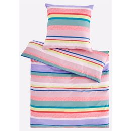 Bettw&auml;sche HEINE HOME, bunt, Mako-Satin, 100% Baumwolle, Bettw&auml;sche