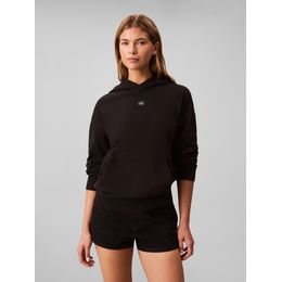 Damen Sweatshirt, schwarz, Gr. S, Calvin Klein Jeans, unifarben, Sweatware, Obermaterial: 100% Baumwolle, Sweatshirts, mit Kapuze, regular fit,