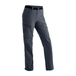 Maier Sports Damen Outdoorhose "Nata", grau, Gr. 42, 90% Polyamid, 10% Elasthan, Hosen, Damen Zip-Off Wanderhose, atmungsaktive Trekkinghose, Regular