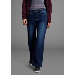 Kangaroos Damen Weite Jeans, blau, Gr. 36, Denim/Jeans, Obermaterial: 98% Baumwolle, 2% Elasthan, Jeans