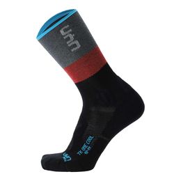 uyn Athletic Socks female size 35/36 Aqua / Grey / Dark grey / Red / Black