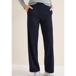 Cecil Damen Stoffhose "Style NEELE", blau, Gr. XXL, unifarben, Web, Obermaterial: 84% Polyester, 16% Viskose. Futter: 100% Polyester, Hosen, Wide Leg