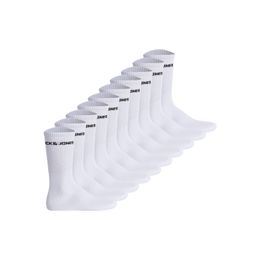 Jack & Jones JACK & JONES Herren Kurzsocken "Socken JACBASIC LOGO TENNIS SOCK 10 PACK 10er Pack", Gr. 40, wei&szlig;, Obermaterial: 72% Baumwolle CO. 26% Polyester PES.