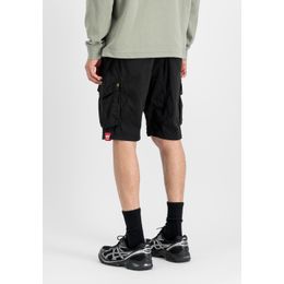 Herren Shorts "Cotton Twill Jogger Short", schwarz, Gr. M, Alpha Industries, Obermaterial: 98% Baumwolle, 2% Elastan, Hosen