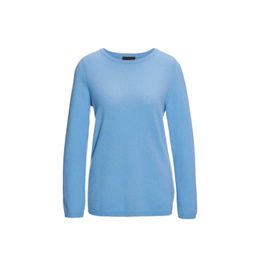 GOLDNER Damen Strickpullover "Feinstrickshirt mit U-Boot-Ausschnitt", blau, Gr. 42, Obermaterial: 100% Kaschmir WS., Pullover, keine/nicht relevant