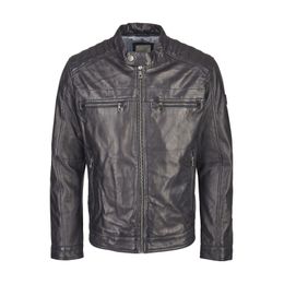 Bugatti Herren Blouson "BUAMADEO", blau, Gr. 54, uni, Obermaterial: 100% Lammleder LEL. Futter: 100% Baumwolle CO. 100% Baumwolle CO., Jacken, mit