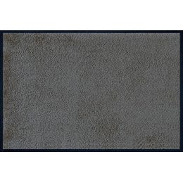 Fu&szlig;matte, B:40cm H:9mm L:60cm, grau, wash+dry by Kleen-Tex, Kunstfaser, Au&szlig;enbereich, Teppiche, "Original Uni, Schmutzfangteppich", Schmutzmatte,