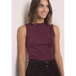 Street One Damen Tanktop, lila, Gr. 40, unifarben, Stoff, 63% Modal, 37% Polyester, Tops, im Silk Look