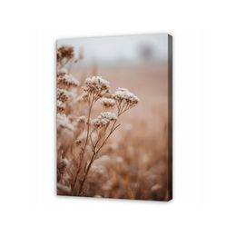 WALLARENA Leinwandbild Blumen in Beige | Gr.: 60 x 40 cm