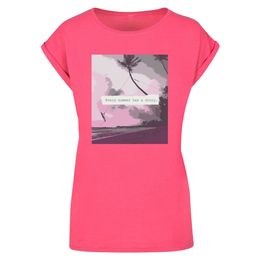 Merchcode T-Shirt 'Summer - Every Summer Has A Story' Damen Gr&ouml;&szlig;e 5XL mischfarben / pink