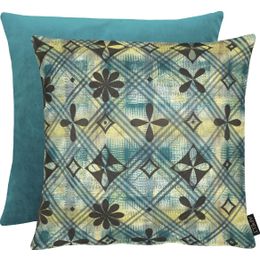 Dekokissen Apelt, B:46cm L:46cm, blau, Bezug: 100% Polyester, Dekokissen_Sitzkissen_Kissenh&uuml;llen, "Liz", Wendekissenh&uuml;lle ohne F&uuml;llung