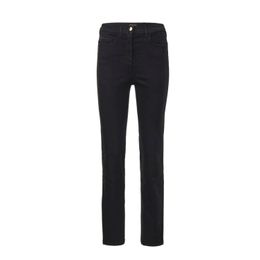 GOLDNER Damen Regular-fit-Jeans "Kurzgr&ouml;&szlig;e Damen Jeans Slim Fit LOUISA mit Stretch-Anteil", schwarz, Gr. 22, Obermaterial: 70% Baumwolle CO. 27%