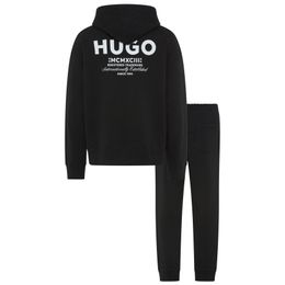 Hugo Herren Jogginganzug, Gr. M, schwarz, Sweatware, Obermaterial: 100% Baumwolle, unifarben, Sportanz&uuml;ge