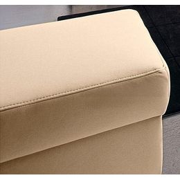Hocker DOMO collection, B:59cm H:40cm T:59cm, beige, Microfaser aus 100% Polyester;Softlux, das pflegeleichte Kunstleder aus 80% PVC, 18% Polyester